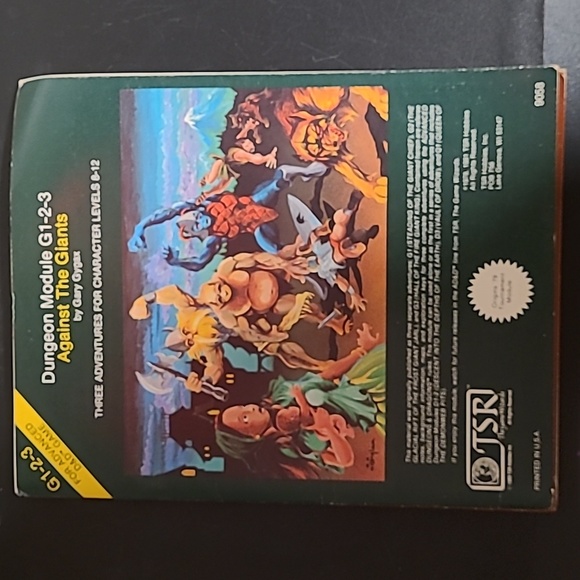 TSR | Toys | Dungeons And Dragons Dungeon Module G 23 1981 Vintage ...